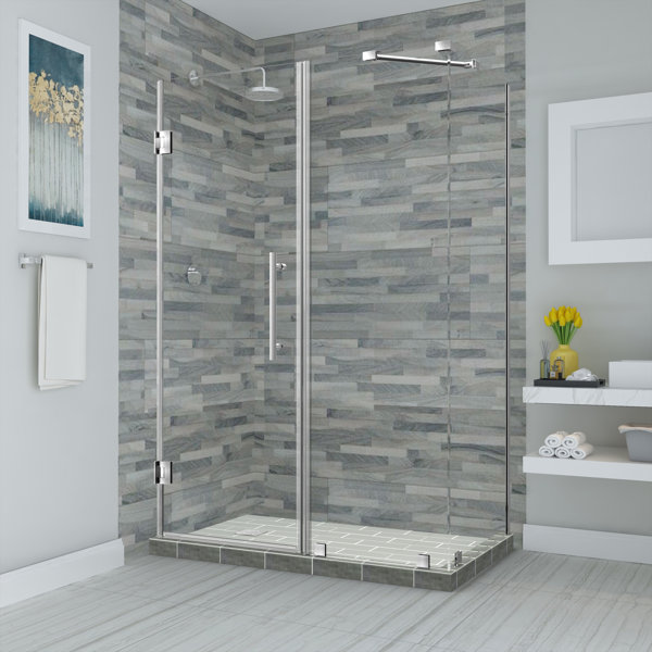Aston Bromley 72" x 72" Rectangle Hinged Shower Enclosure | Wayfair