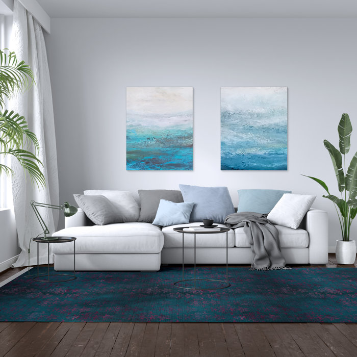 House of Hampton® Canby Performance Teal/Purple Rug | Wayfair