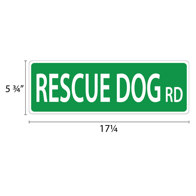 Imagine This Company Rescue Rd. Hanging Street Sign | Wayfair