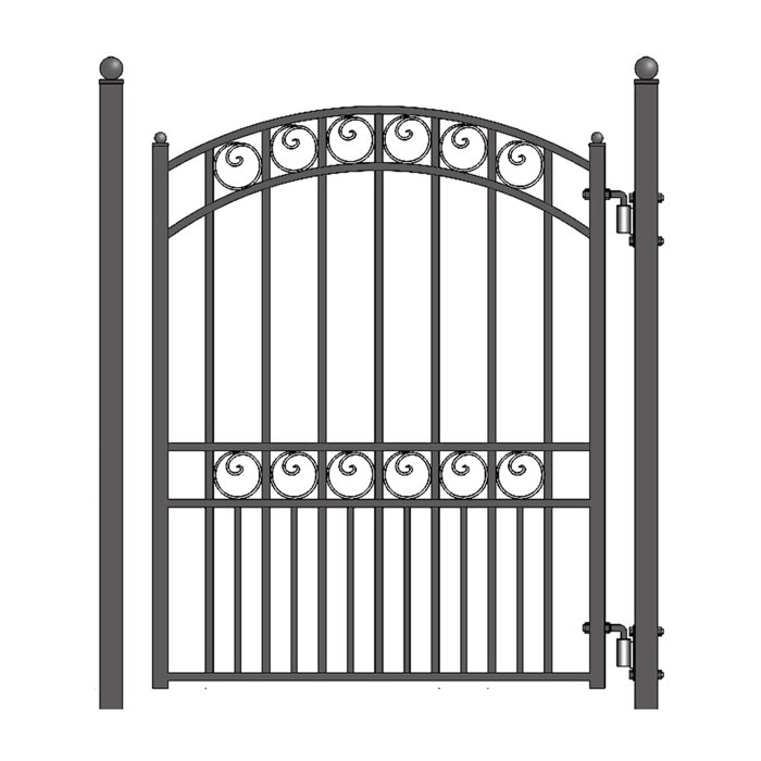 ALEKO 5 ft. H x 4.5 ft. W Paris Steel Pedestrian Gate & Reviews | Wayfair