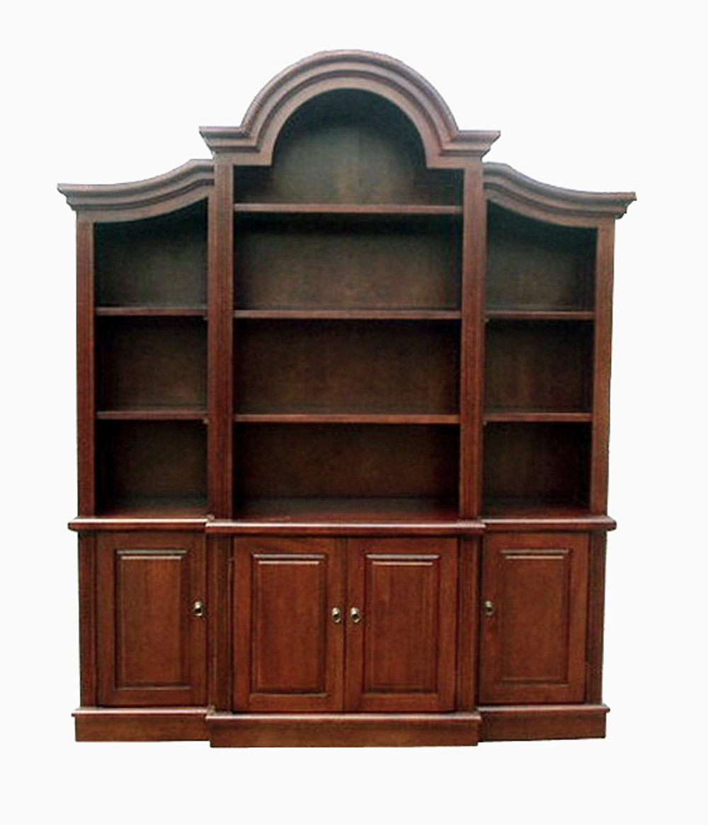 D-Art Collection 92'' H x 72'' W Solid Wood Library Bookcase & Reviews ...