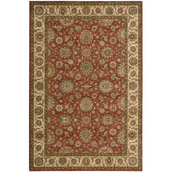 Astoria Grand Bardwell Tufted Wool Rust/Green Rug & Reviews | Wayfair.co.uk