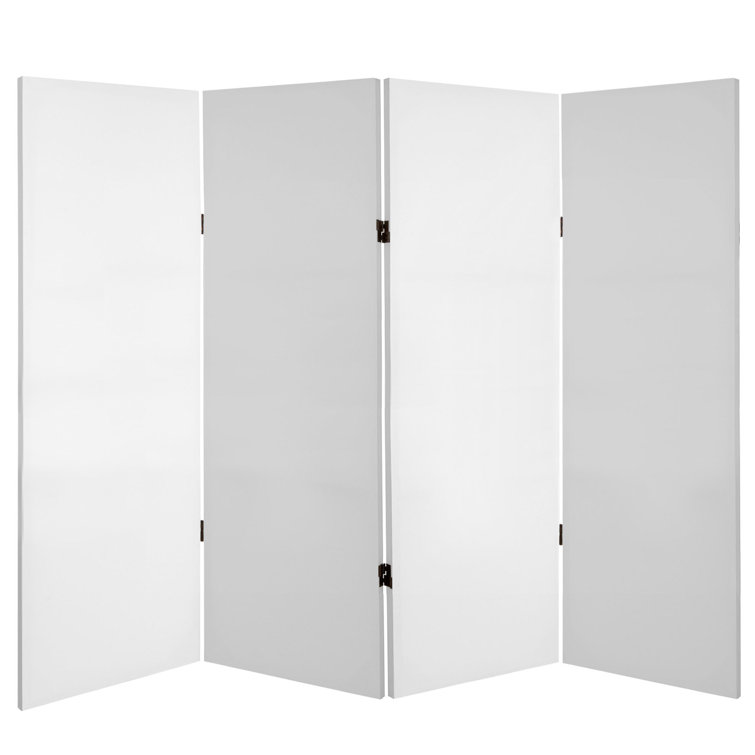 Ebern Designs Kaen 4 Ft. Short Canvas Folding Screen & Reviews | Wayfair