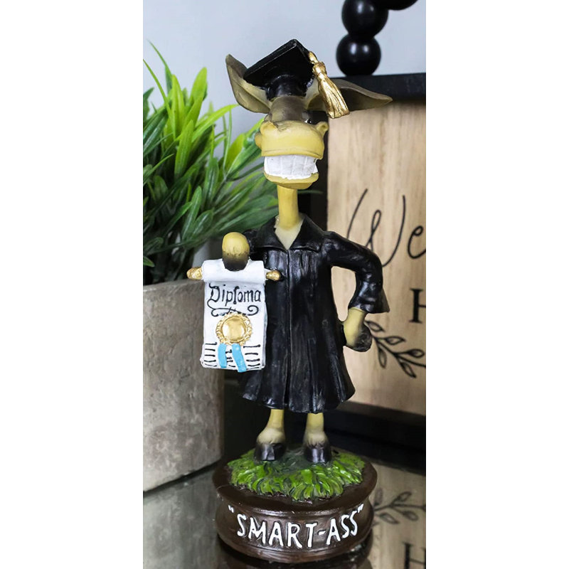 August Grove® Comical Smart Ass Donkey With Diploma Wearing Graduation ...
