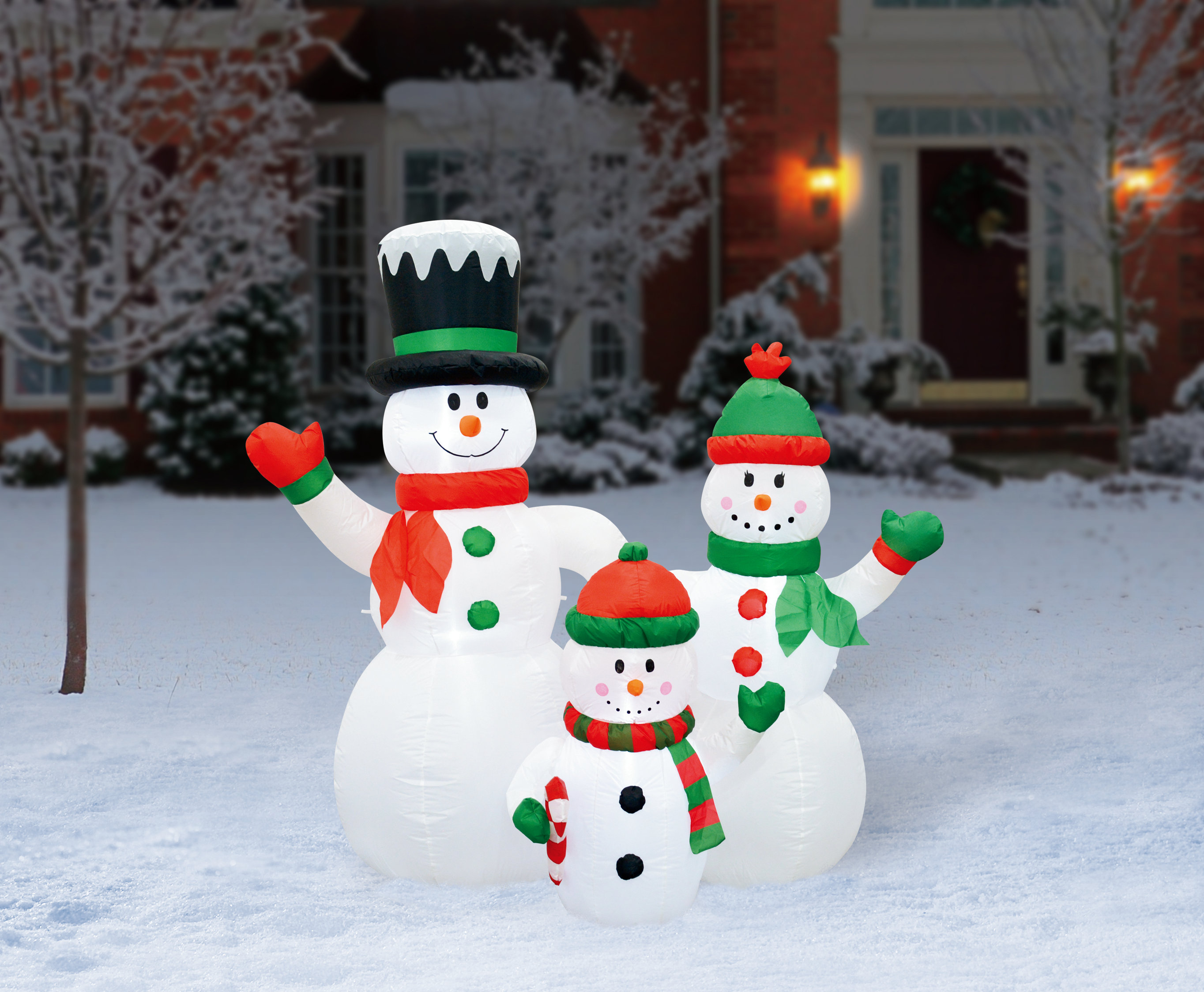 The Holiday Aisle® Snowman Family Inflatable & Reviews | Wayfair