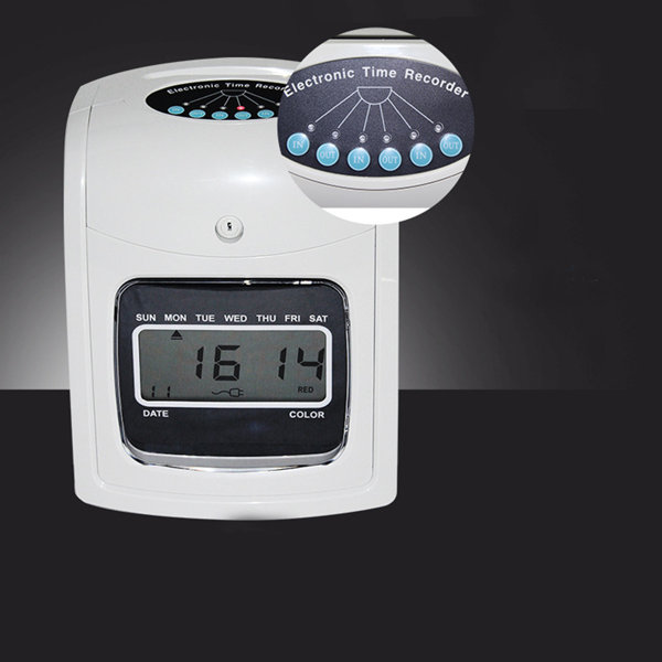 DOMINTY Employee Attendance Lcd Display Punch Time Clock | Wayfair