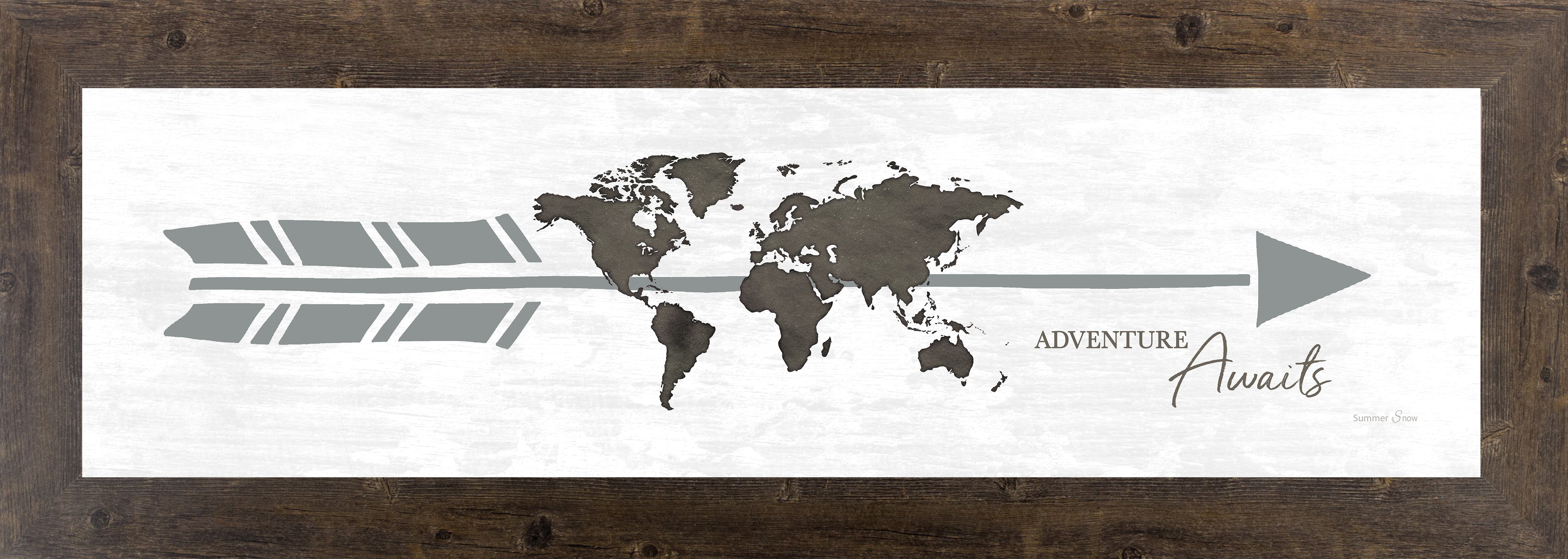 Union Rustic Adventure Awaits - Picture Frame Graphic Art on | Wayfair