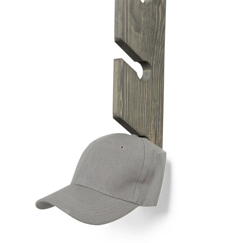 Gracie Oaks Lunar Solid Wood 6 - Hook Wall Mounted Hat Rack | Wayfair