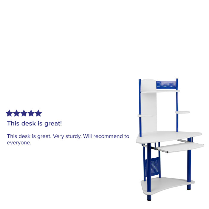 Ebern Designs Boyden Corner Computer Desk with Hutch & Reviews | Wayfair