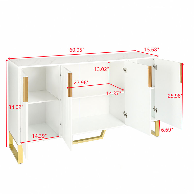 Mercer41 Hamaz 60.05" Wide Sideboard | Wayfair