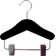 Rebrilliant Black Velvet Mini Hanger With Clips | Wayfair
