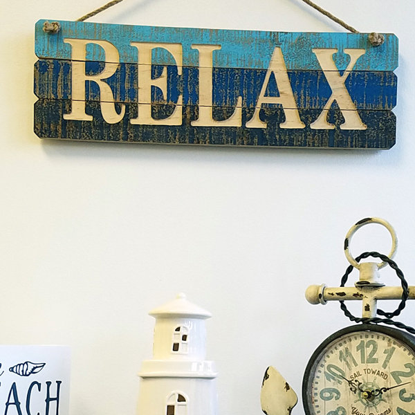 Relax-wooden-sign | Wayfair
