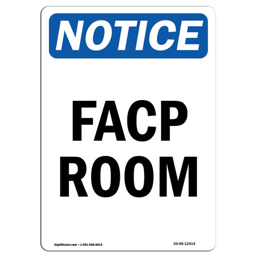 SignMission FACP Room Sign - Wayfair Canada
