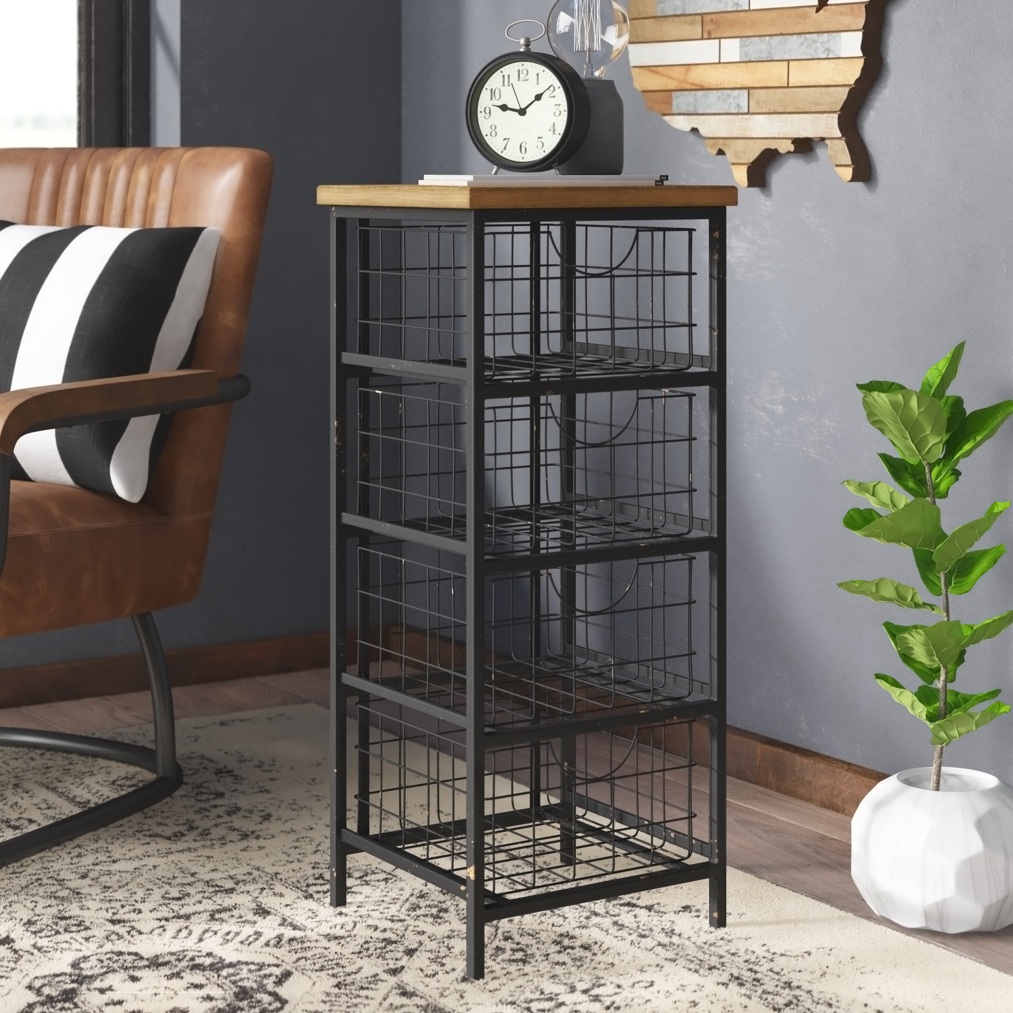 Williston Forge Byer 33'' Tall 4 - Drawer End Table & Reviews | Wayfair