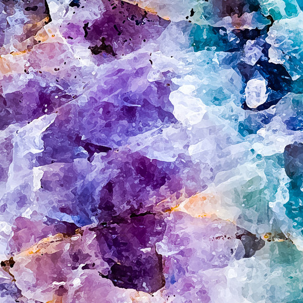 Orren Ellis Multicolor Quartz Texture by - Wrapped Canvas Painting ...