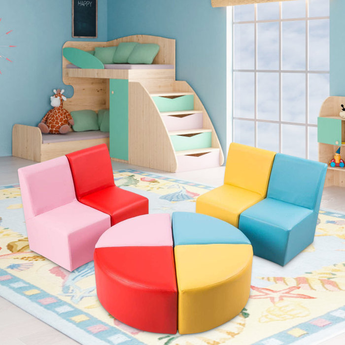 Kinbor 8 - Piece Kids Soft Seating & Reviews | Wayfair