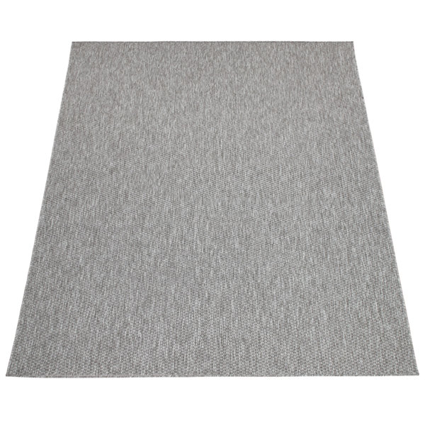 Ebern Designs Braemar Flatweave Gray Indoor/Outdoor Rug | Wayfair