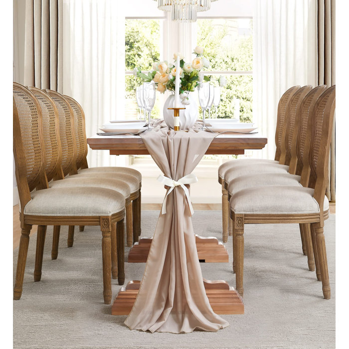 One Allium Way® Cheatom Rectangle Linen Table Runner & Reviews | Wayfair