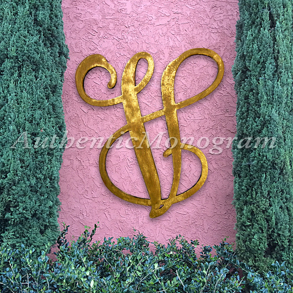 aMonogramArtUnlimited Ampersand Wooden Vine Script Monogram Letter Wall ...