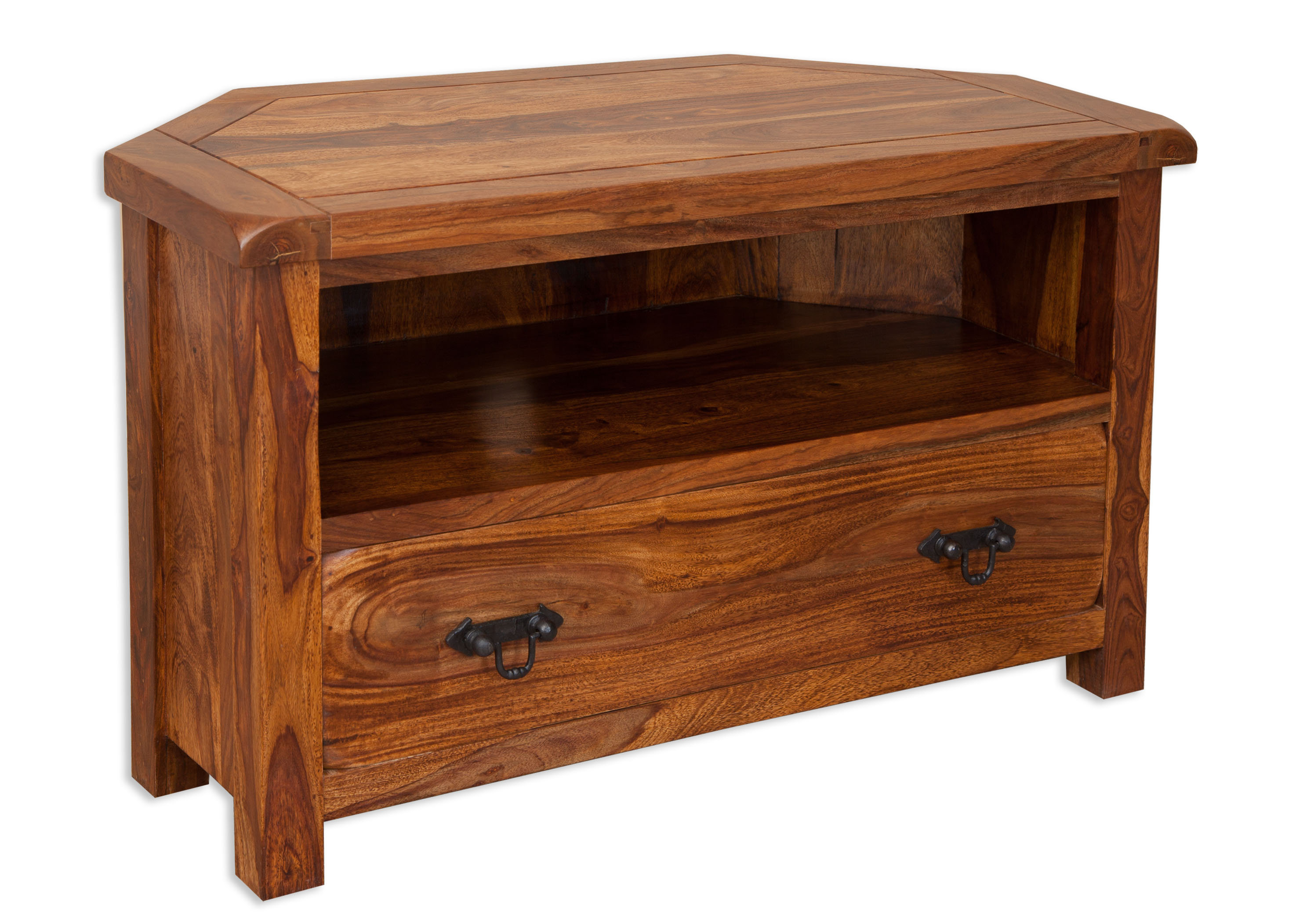 Union Rustic Cadoz Solid Wood Corner TV Stand for TVs up to 43 ...