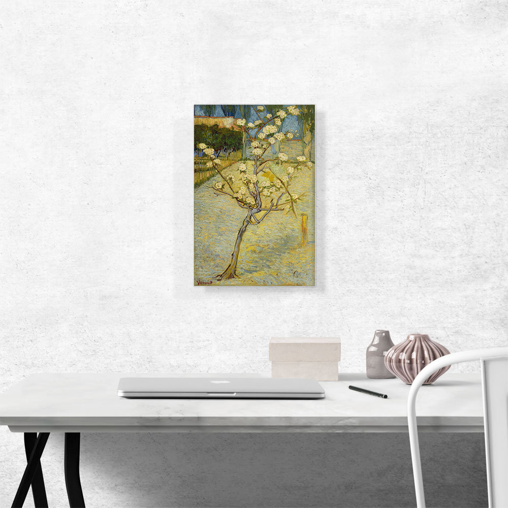 ARTCANVAS Small Pear Tree In Blossom 1888 by Vincent Van Gogh - Wrapped ...