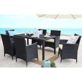 Canora Grey Aaruhi Rectangular 6 - Person Outdoor Dining Set & Reviews ...