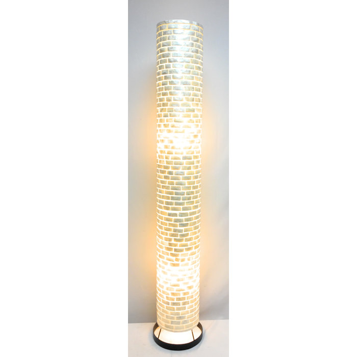 Highland Dunes Heavener Cylinder Shell Column Floor Lamp & Reviews ...