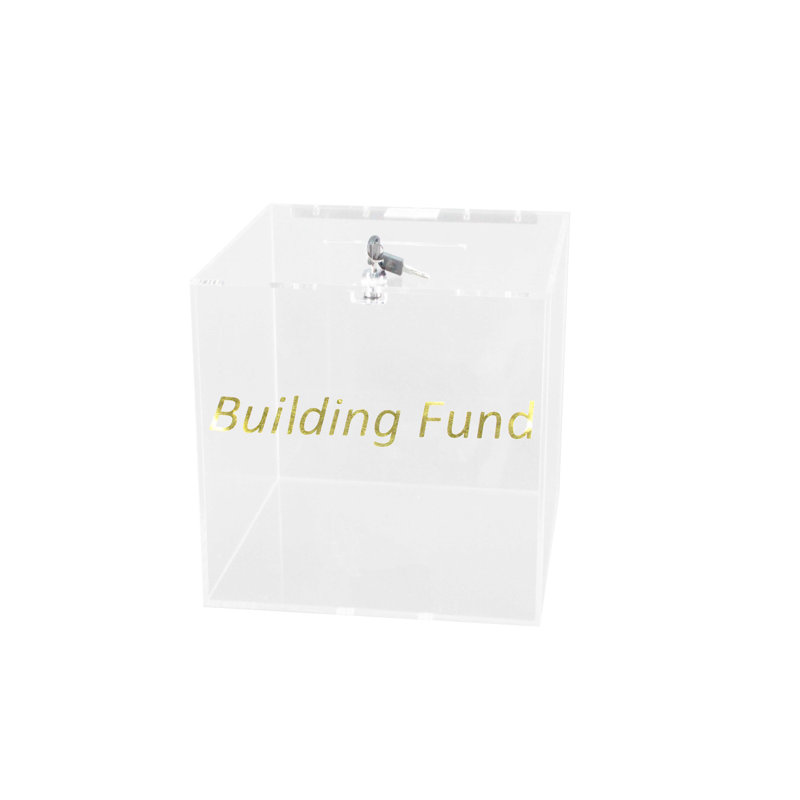 Fixturedisplays® Clear Plexiglass Large Floor Standing Tithing Box ...