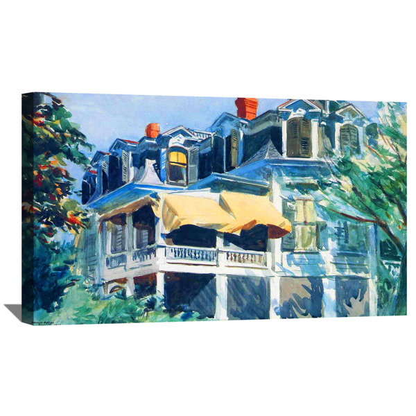 Latitude Run® The Mansard Roof by Edward Hopper - Wrapped Canvas ...