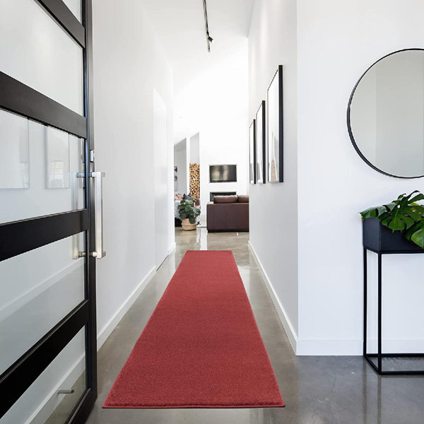 Latitude Run® Solid Color Machine Made Power Loom Indoor / Outdoor Area ...