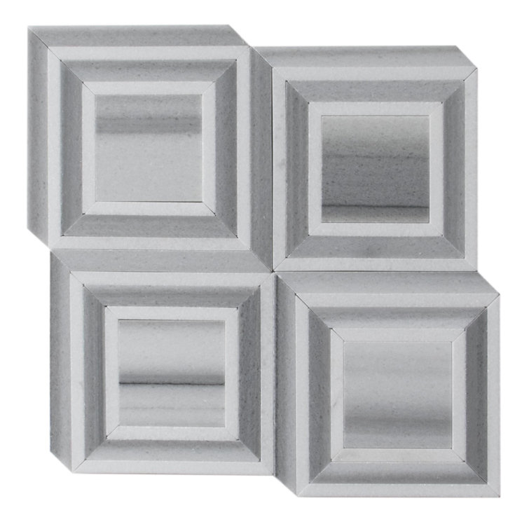 Tile & Top 6" x 6" Marble Grid Mosaic Wall & Floor Tile | Wayfair
