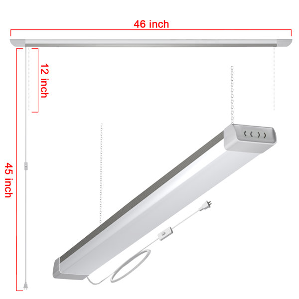 3ox 4 Pack 54W LED Shop Light Garage Workbench Ceiling Lamp & Reviews ...