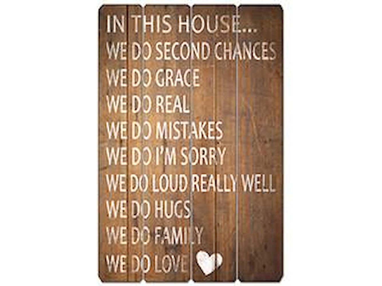 Millwood Pines House Rules Wooden Sign Wall Décor | Wayfair