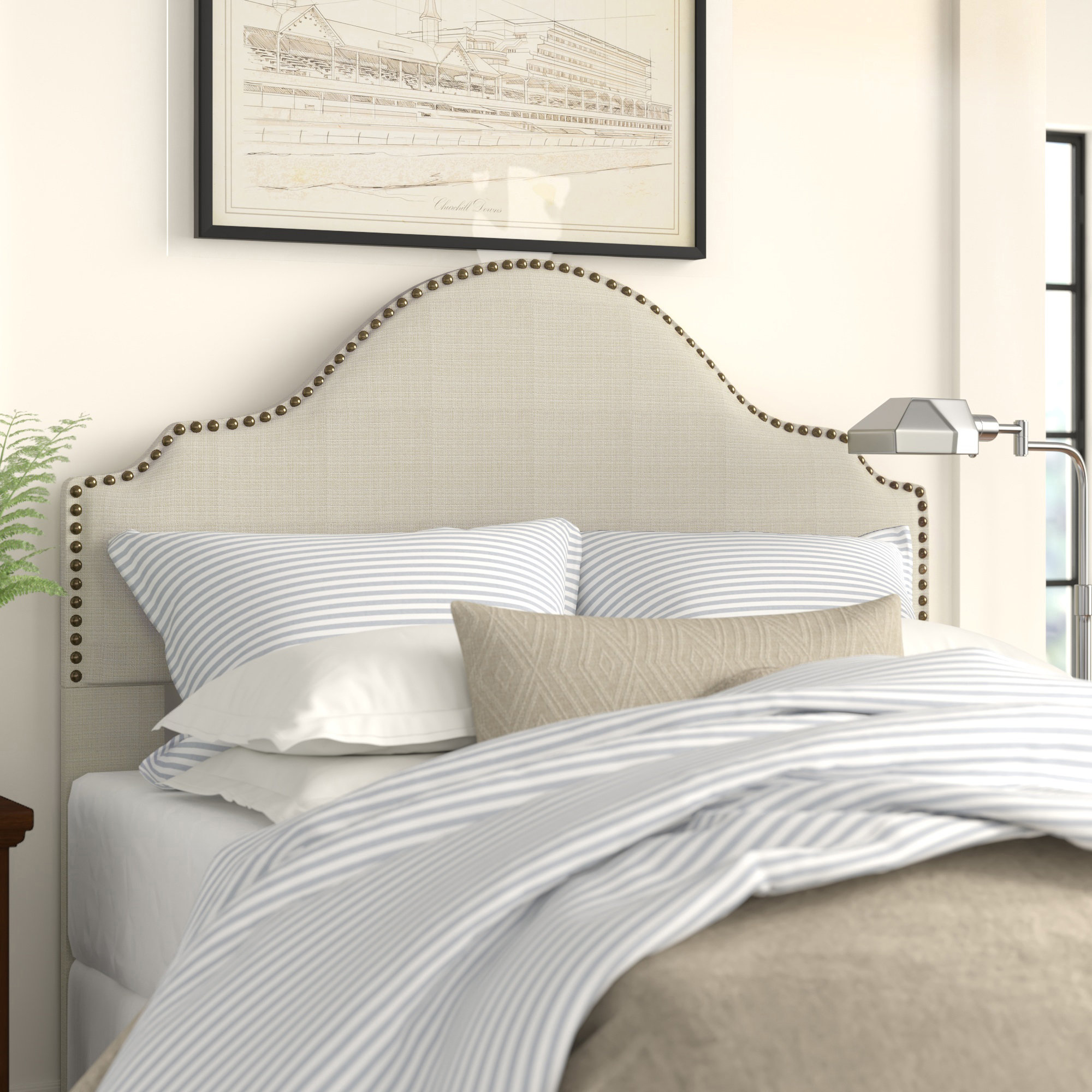 Three Posts™ Upholstered Headboard & Reviews | Wayfair