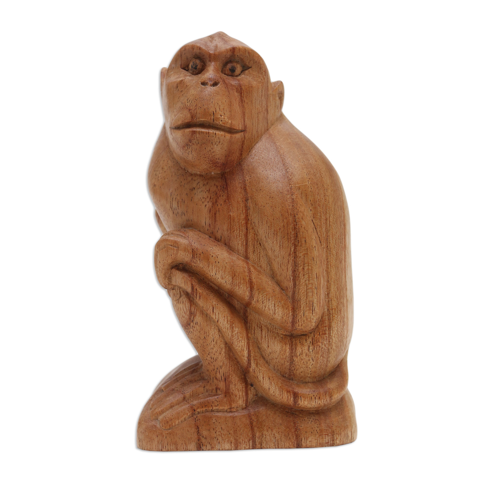 Bungalow Rose Handmade Ubud Monkey Wood Sculpture | Wayfair