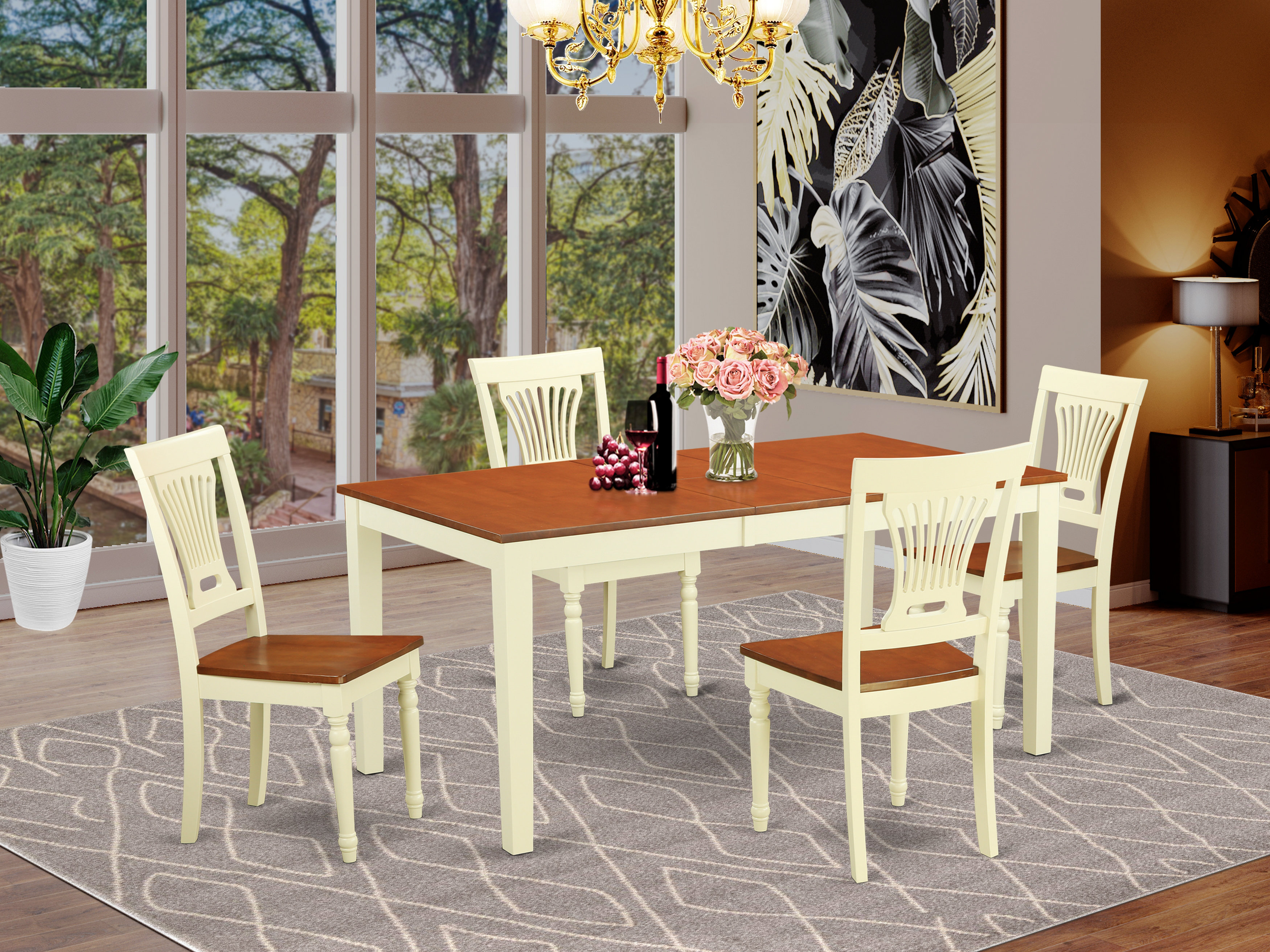 Charlton Home® Soper Butterfly Leaf Solid Wood Dining Set | Wayfair