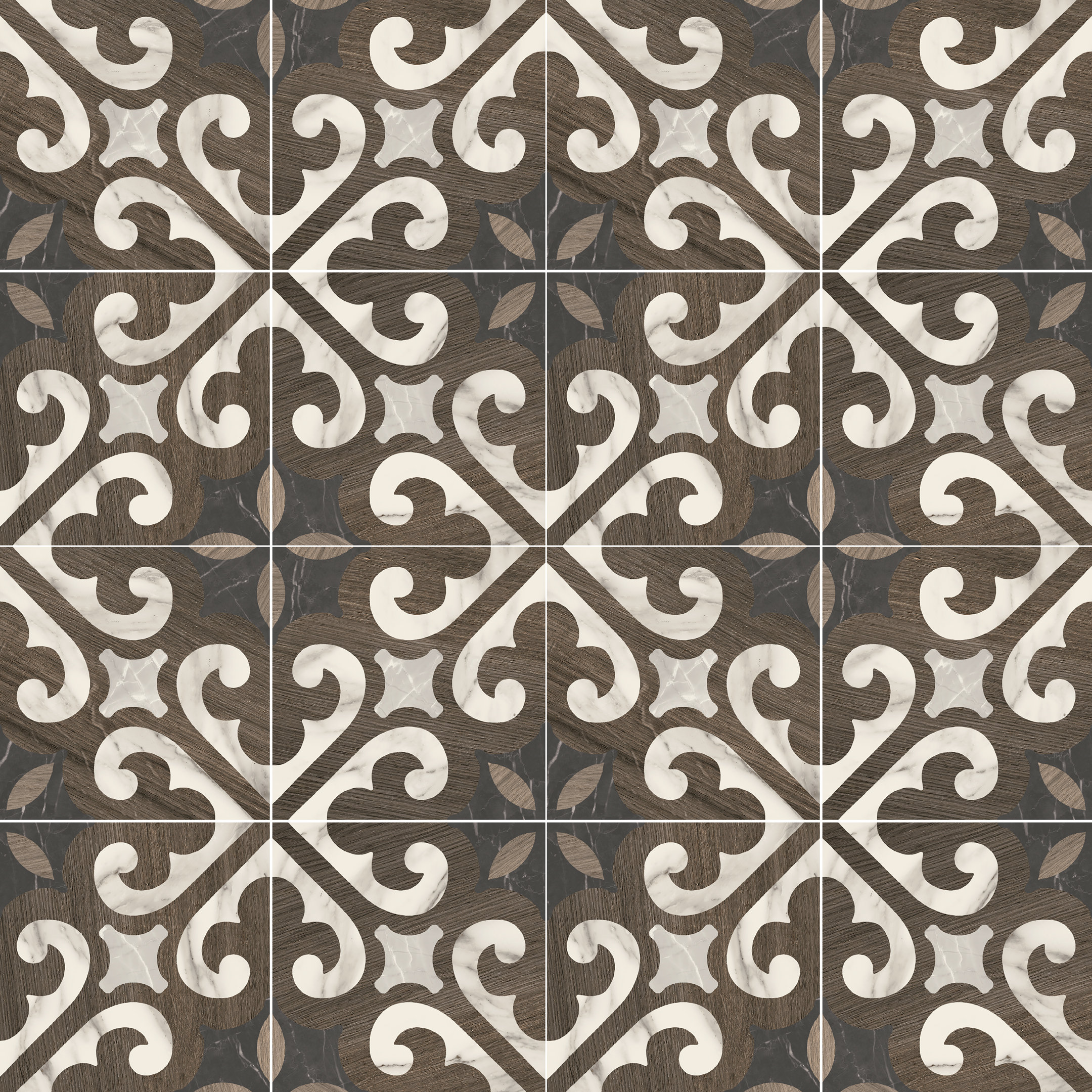 Encore Surfaces Intarsi Glam 05 8" x 8" Spanish/Pattern Look Wall ...