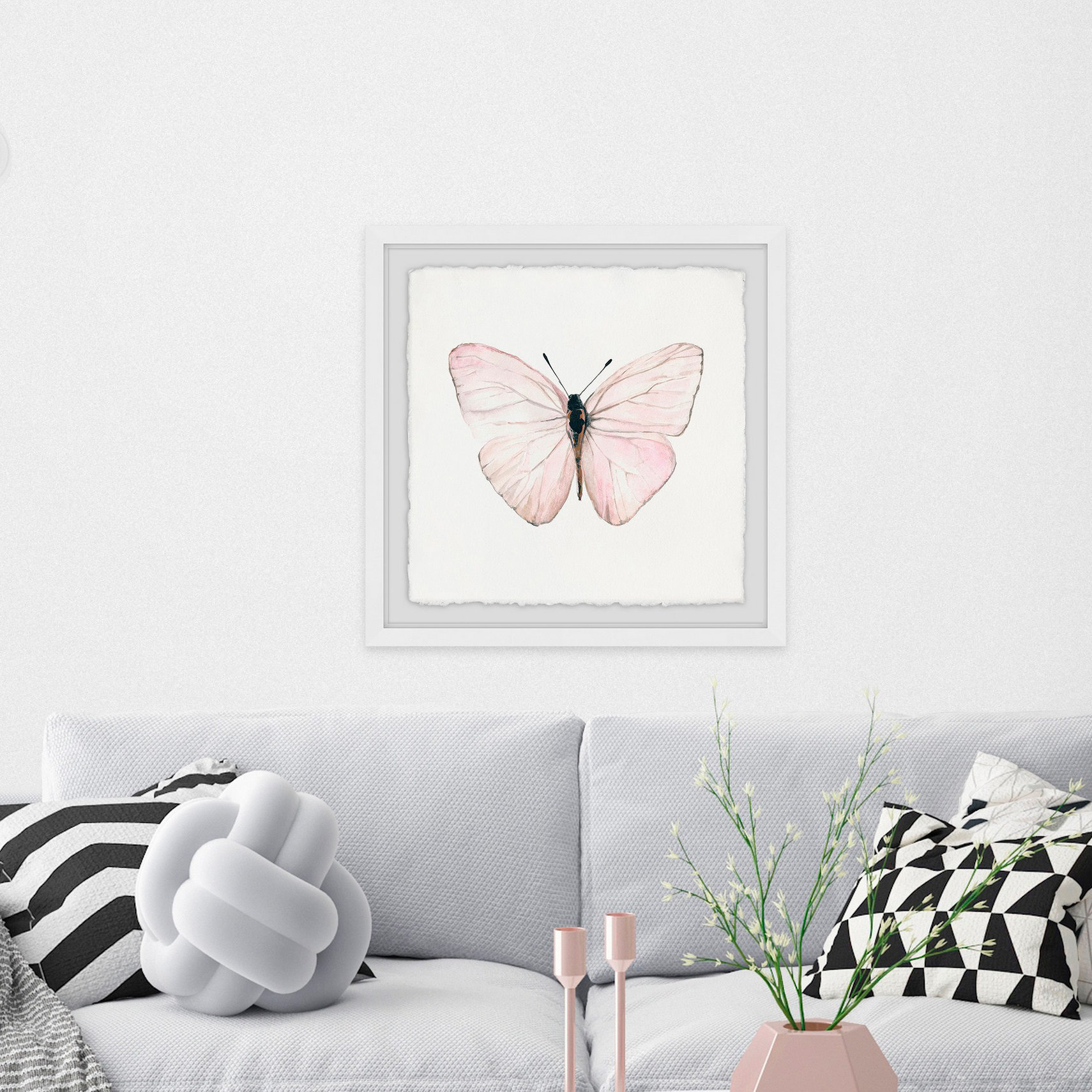 Bayou Breeze Abdirazaq Translucent Pink Wings - Single Picture Frame ...