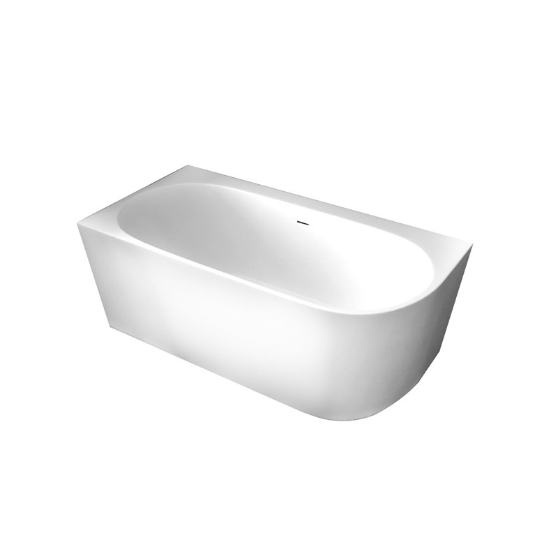 A&E Bath and Shower 64.96'' x 31.5'' Corner Soaking Acrylic Bathtub ...