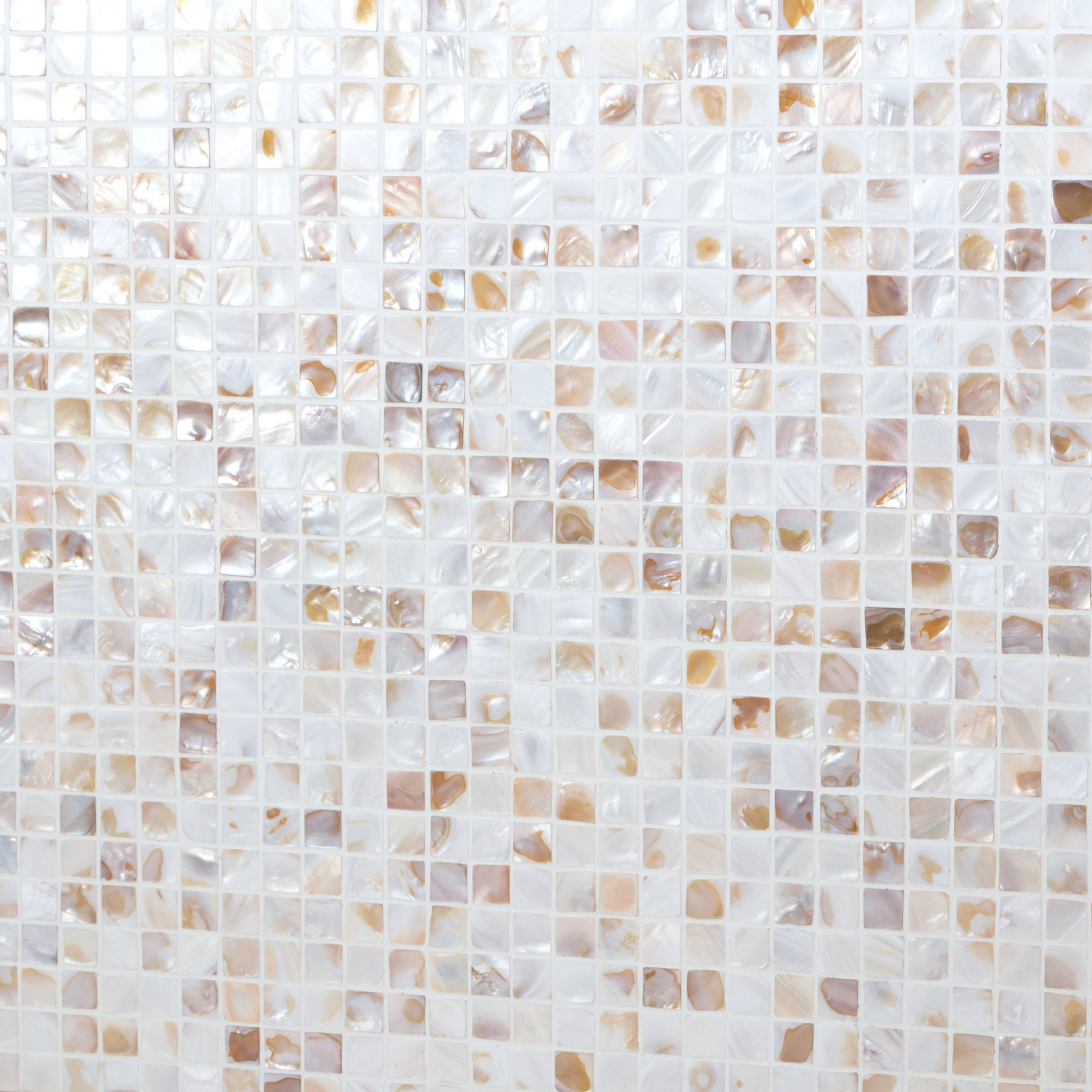 WS Tiles Mother of Pearl 0.8" x 0.8" Seashell Grid Mosaic Tile | Wayfair