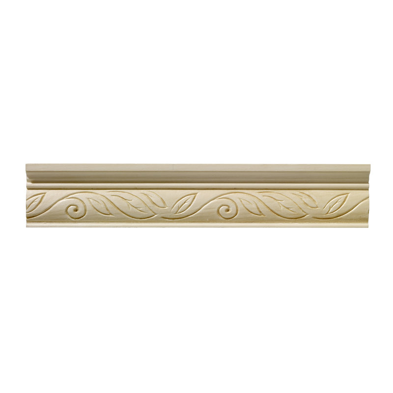 Ornamental Mouldings Hardwood Clean Scroll Moulding 2.25" H x 96" W x 0 ...