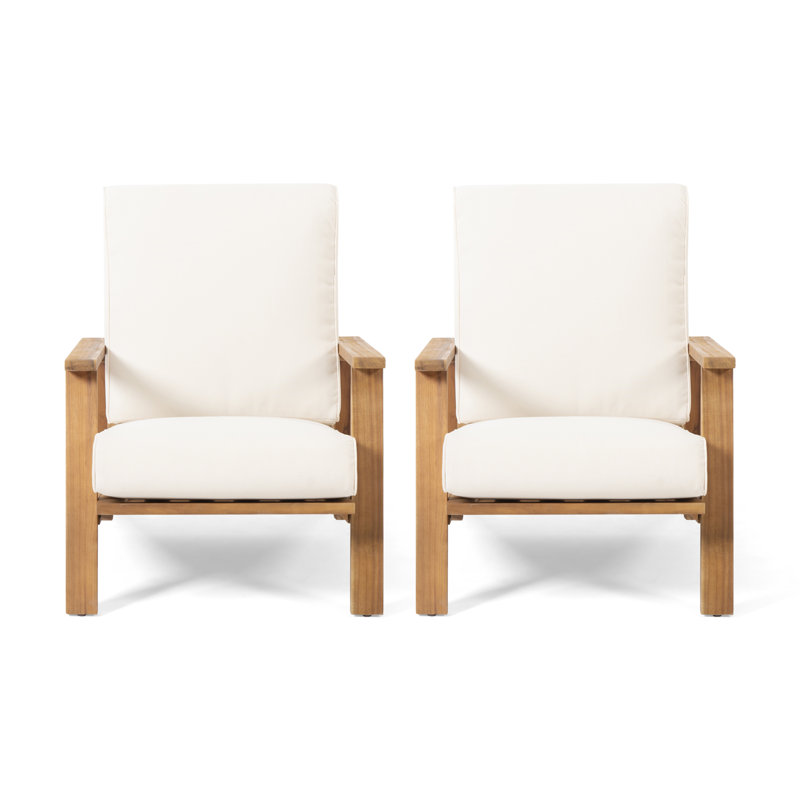 Wade Logan® Isham Patio Chair with Cushions & Reviews | Wayfair