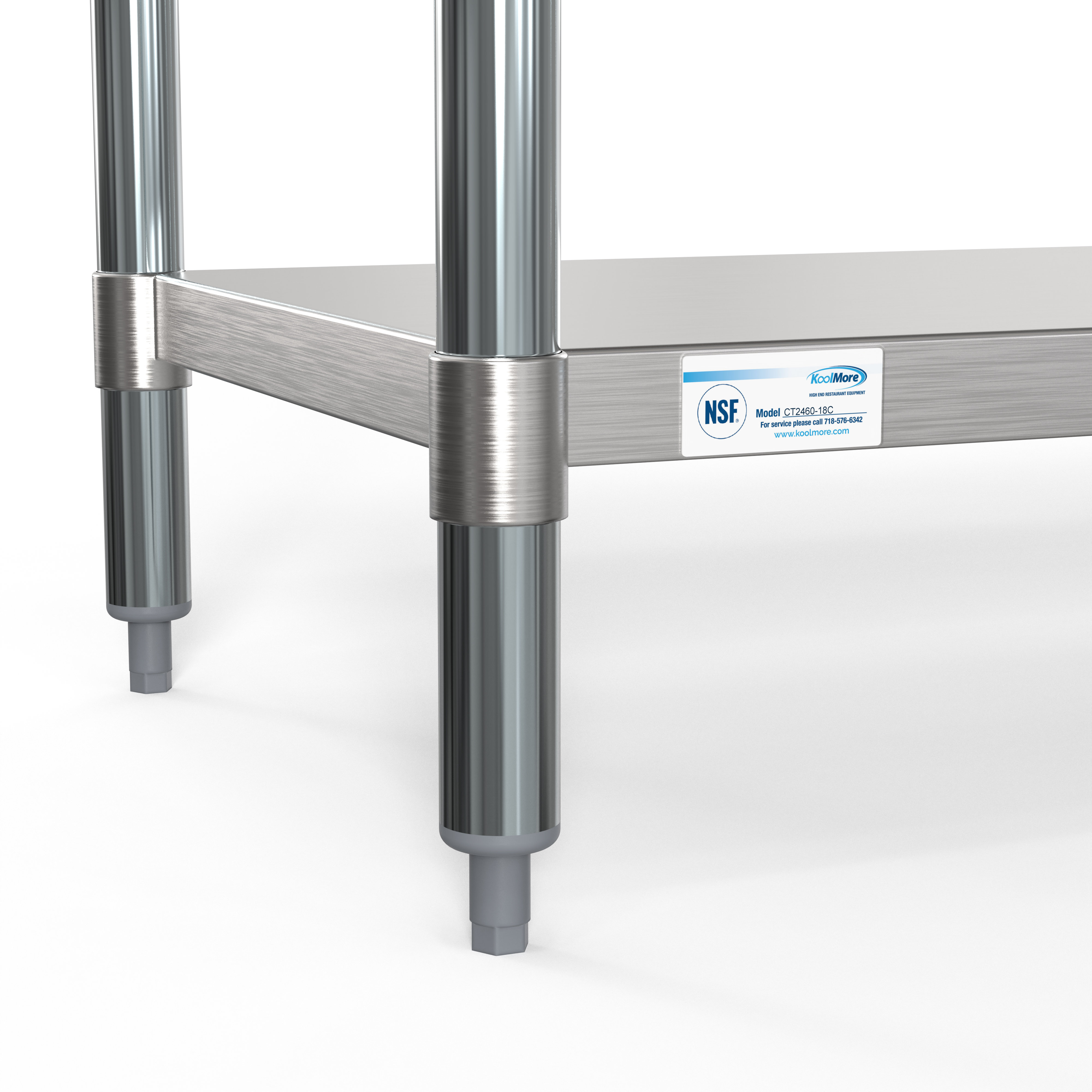 KoolMore 60"W Adjustable Height Stainless Steel Workbench | Wayfair