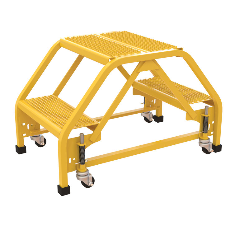 WFX Utility™ Carshalton 2 - Step Steel Rolling Step Stool | Wayfair