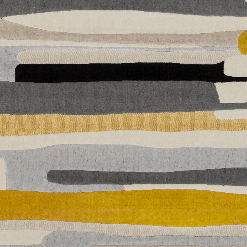 Wade Logan® Dimond Performance Mustard/Gray/Beige Rug & Reviews | Wayfair
