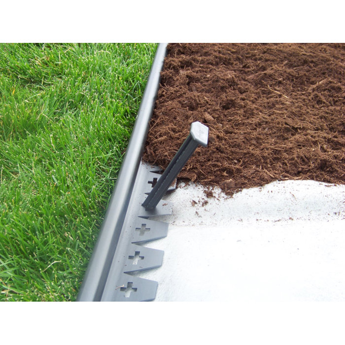 Valley View 2'' H x 21.5'' W Black Vinyl Lawn Edging & Reviews | Wayfair