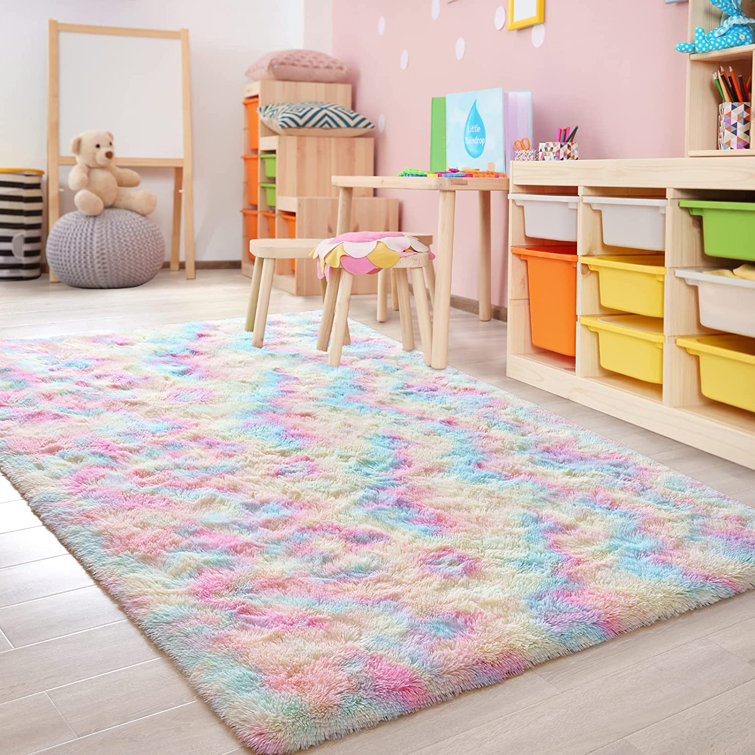 Harriet Bee Karah Blue/Pink/Yellow Rug & Reviews | Wayfair.co.uk