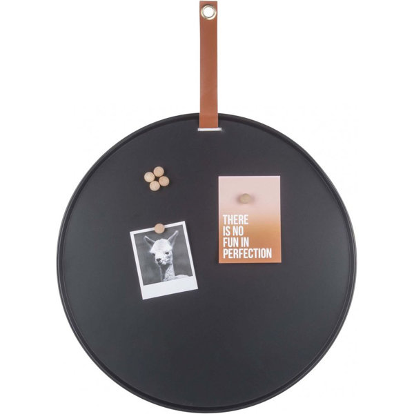 Ebern Designs Perky Black Round Iron Memo Board | Wayfair.co.uk