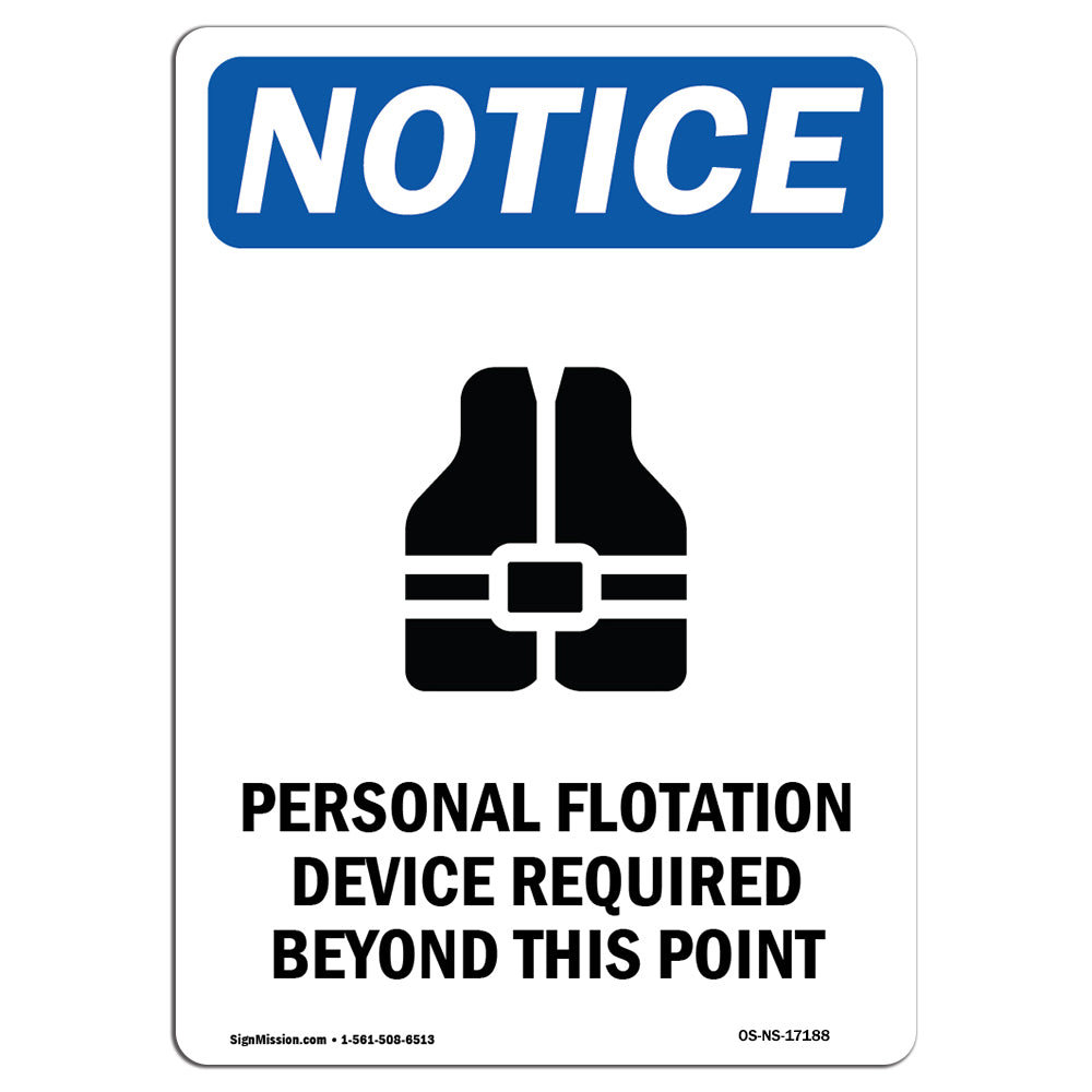 SignMission Personal Flotation Sign with Symbol | Wayfair