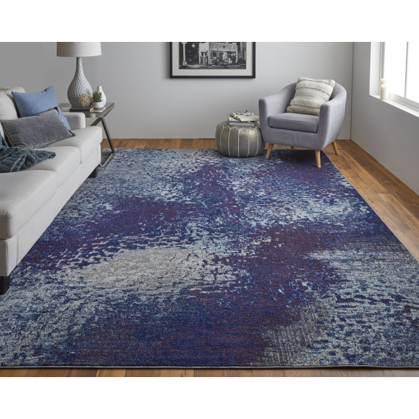 Trent Austin Design® Groh Paras Abstract Contemporary Area Rug, Blue ...